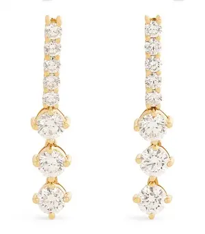 Melissa Kaye Stella Diamond Earrings - Gold