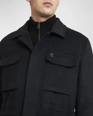 Brioni Apos;s Sahariana Wool-cashmere Utility Jacket - Navy