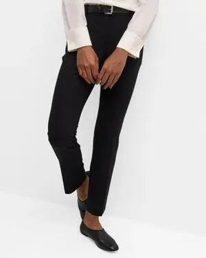 Lafayette 148 New York Manhattan Cropped Cigarette Pants - Black