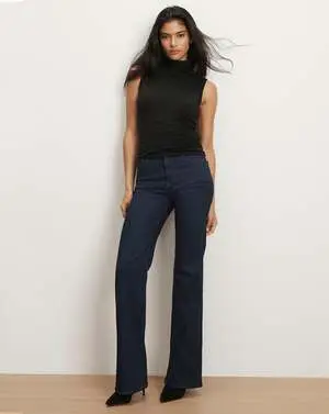 Veronica Beard Mylie Mock-neck Tank Top - Black