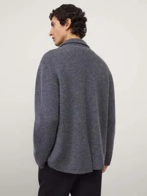 LISA YANG STORE Double Face Cashmere Cardigan Jacket - Graphite