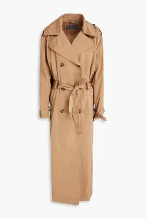 Alberta Ferretti Belted Shell Trench Coat