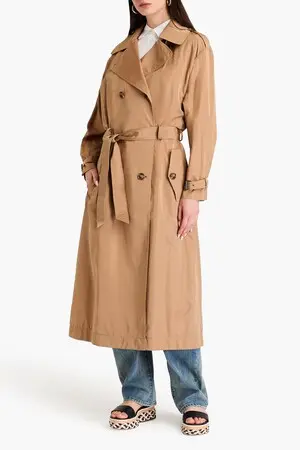 Alberta Ferretti Belted Shell Trench Coat