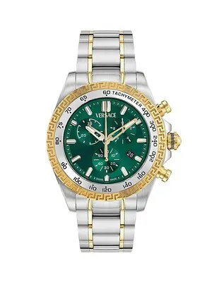 Versace Chrono X Two-tone Stainless Steel Bracelet Watch - Two Tone