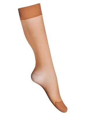 ITEM M6 Women's Knee High Invisible 15 Socks - Powder  - Butterscotch