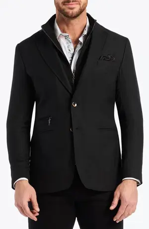 Robert Graham The Jetset Wool-blend Sport Coat - Black