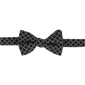 Trafalgar Rowan Geometric Pattern Bow Tie - Black