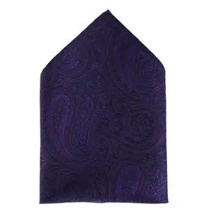 Trafalgar Sobee Paisley Silk Pocket Square - Purple