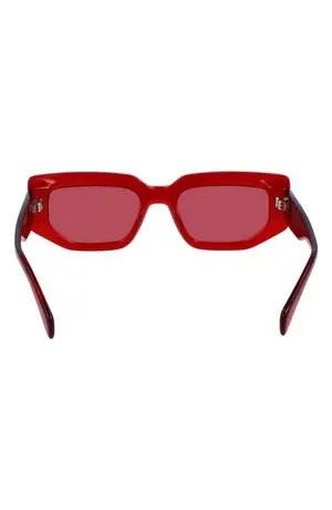 Paul Smith Kennet Rectangular Sunglasses - Dark Red