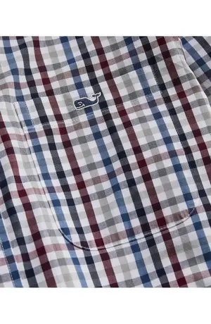 Vineyard Vines Classic Fit Tattersall Poplin Button-down Shirt - Crimson