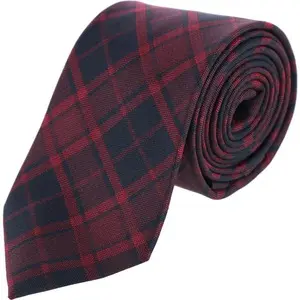 Trafalgar Trafalgar Kincade Blackwatch Plaid Silk Necktie Red Plaid