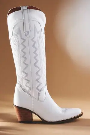 DINGO 1969 High Cotton Western Boots - White