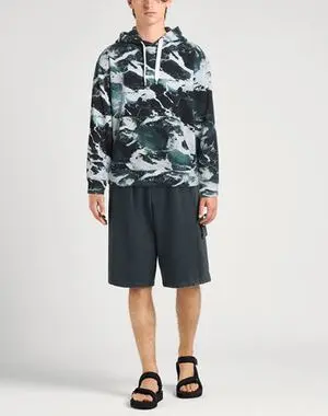 Emporio Armani Cotton Hoodie With Multicolor Print