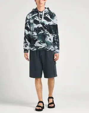 Emporio Armani Cotton Hoodie With Multicolor Print