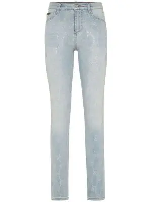 Philipp Plein Monogram High-waisted Jeggings