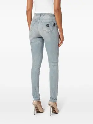 Philipp Plein Monogram High-waisted Jeggings