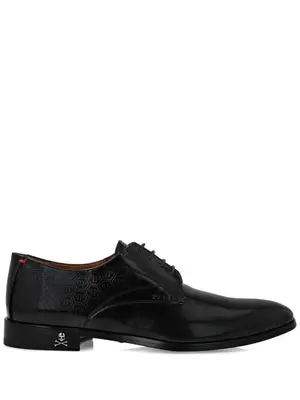 Philipp Plein Monogram Leather Derby Shoes