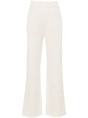 Eleventy Chunky-ribbed Trousers
