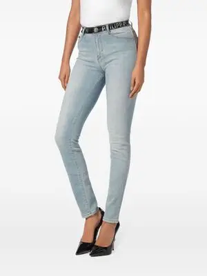 Philipp Plein High-waisted Jeggings - Blue