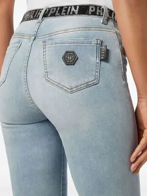 Philipp Plein High-waisted Jeggings - Blue