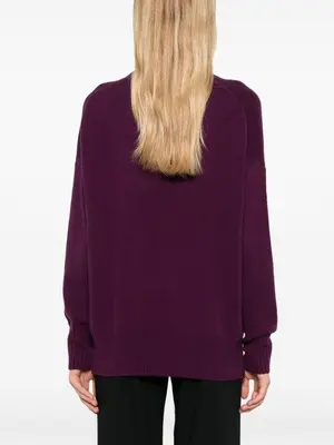 ALLUDE Ribbed-trim Crew-neck Sweater