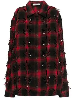 JUNTAE KIM Laser-slashed Shirt - Red
