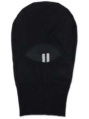 Rick Owens Ribbed Cashmere Balaclava - Black
