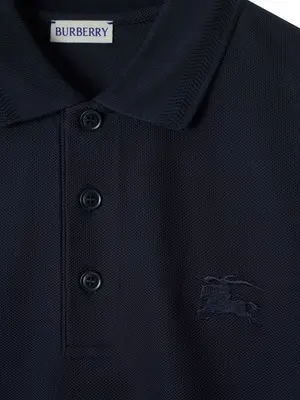 Burberry Ekd-detail Polo Shirt - Blue