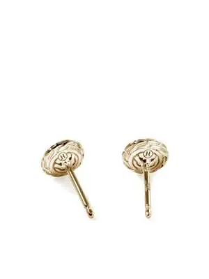 John Hardy 14kt Yellow Jh Essential Diamond Stud Earrings - Gold