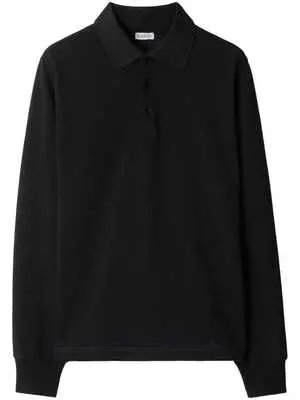 Burberry Long-sleeve Cotton Polo Shirt