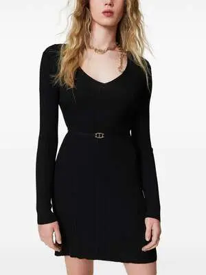 TWINSET Ribbed-knit Mini Dress