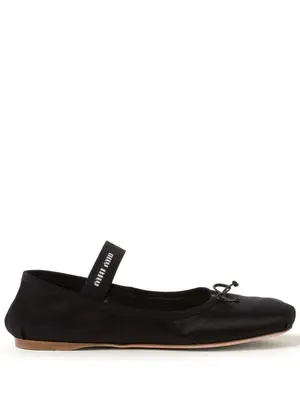 MIU MIU Elastic Strap Ballerinas