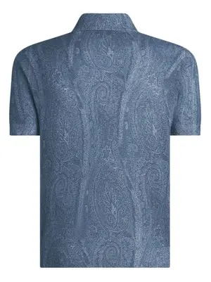 Etro Paisley-print Polo Shirt - Blue
