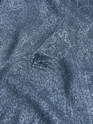 Etro Paisley-print Polo Shirt - Blue