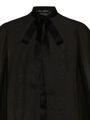 Dolce & Gabbana Pussy-bow Silk Shirt