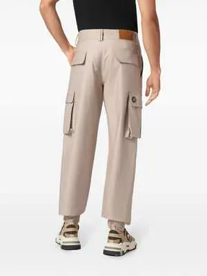 Philipp Plein Long Cargo Trousers - Neutrals