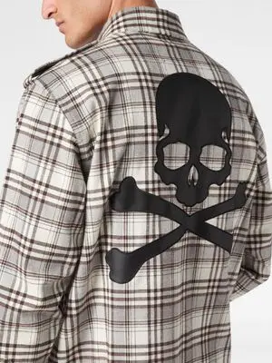 Philipp Plein Skull&bones-print Checked Shirt