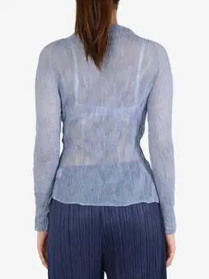 Issey Miyake Chiffon Twist 1 Top In Purple - 10% Off | Editorialist