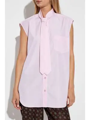 Moschino Sleeveless Cotton Shirt