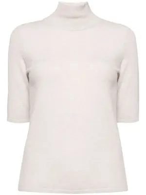 N.peal Mock-neck Knitted Top