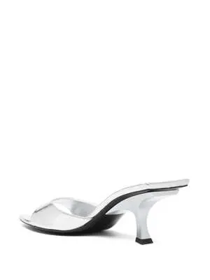 Attico 70mm Metallic Sandals - Silver