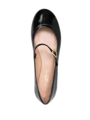 GIANVITO ROSSI Leather Ballet Flats - Black