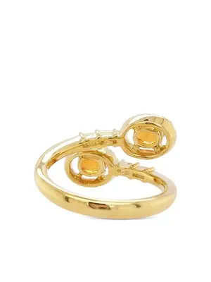 HYT JEWELRY 18kt Yellow Sapphire, And Diamond Ring - Gold