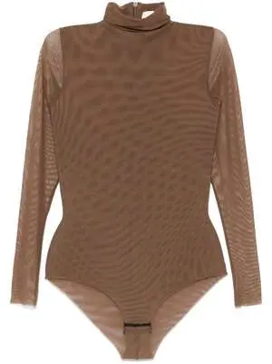 ATU BODY COUTURE Mesh-design Bodysuit - Brown