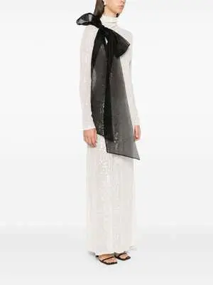 ATU BODY COUTURE Draped-detail Maxi Dress - White