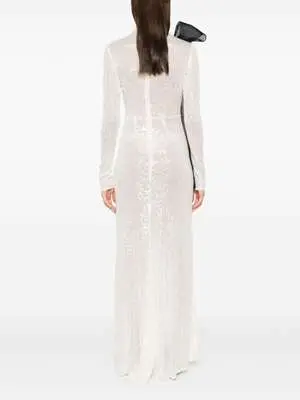 ATU BODY COUTURE Draped-detail Maxi Dress - White