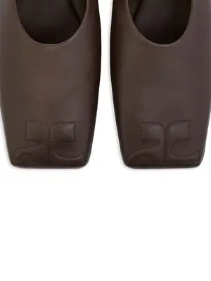 COURREGES Leather Loafers - Brown