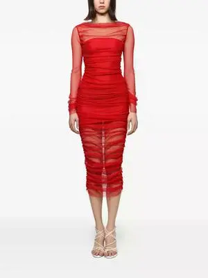 ATU BODY COUTURE Fishnet-design Midi Dress