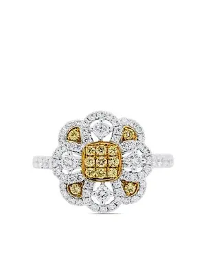 HYT JEWELRY 18k Gold And Platinum Diamond Cocktail Ring - Silver