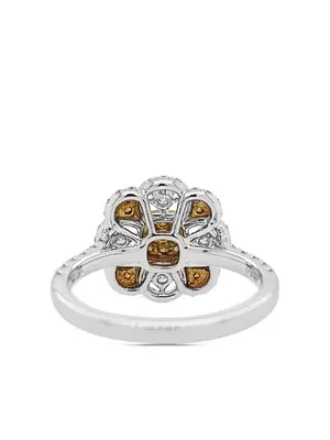 HYT JEWELRY 18k Gold And Platinum Diamond Cocktail Ring